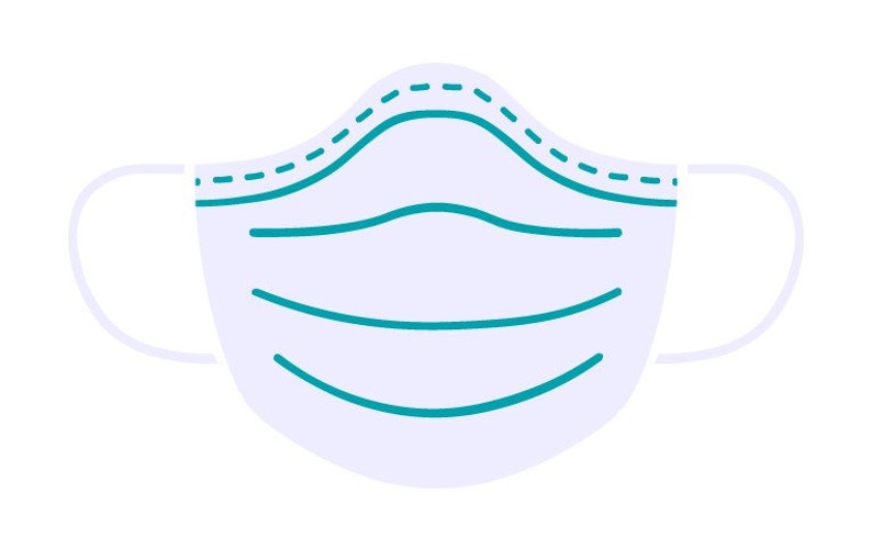 Surgical Face Mask Cut File Silhouette Cricut Jpegsvg EPS | Etsy