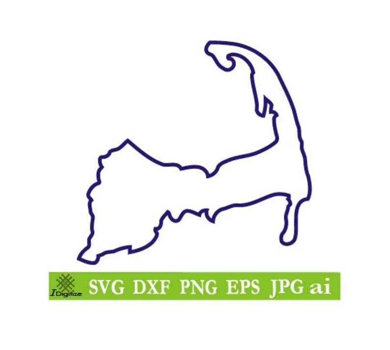 Cape cod outlinecut File SilhouetteCricut Jpeg svgdfx | Etsy