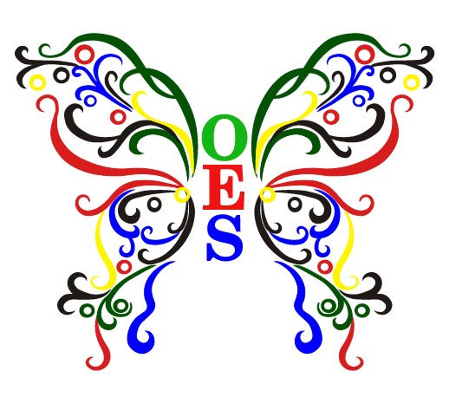 OES Butterfly, Order of the Eastern Star, Cut File, Silhouette Cricut ...