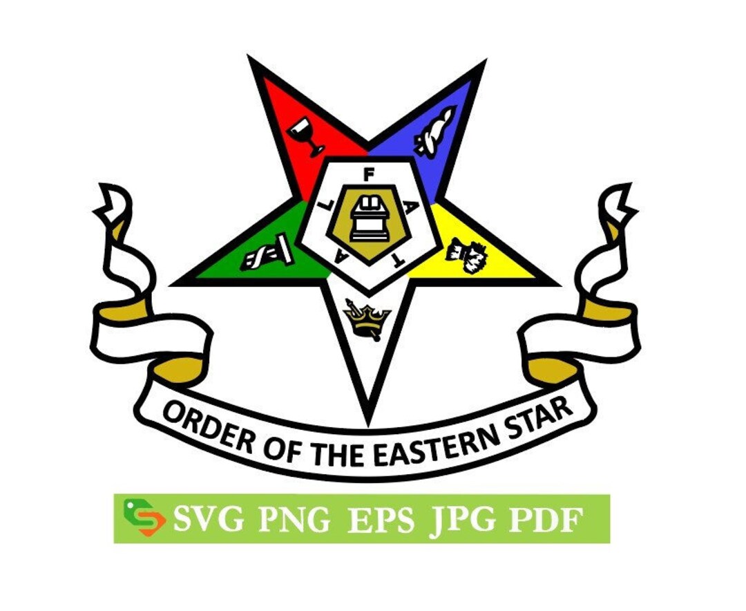 OES, Order of the Eastern Star Banner Cut File, Silhouette Cricut, Jpeg ...