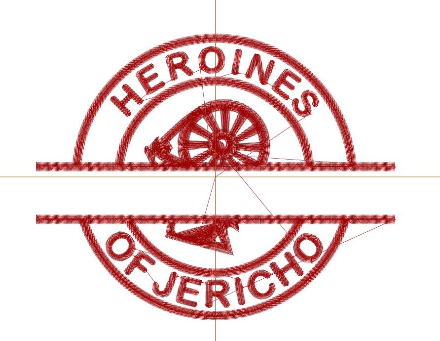 Heroines of Jericho Monogram Machine Embroidery Design Files, Dst, Pes ...