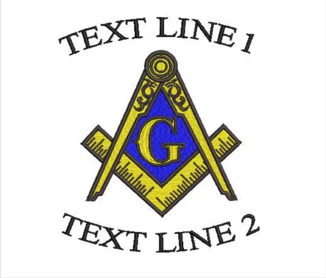 Freemason Custom Text Machine Embroidery Design Files - Etsy