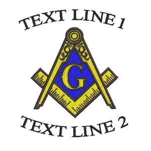 Freemason Custom Text Machine Embroidery Design Files - Etsy