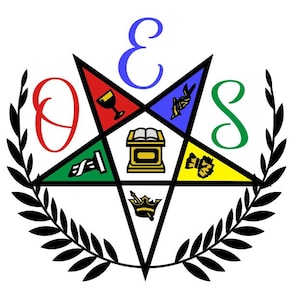 OES, Order of the Eastern Star Wreath Cut File, Silhouette Cricut, Jpeg ...