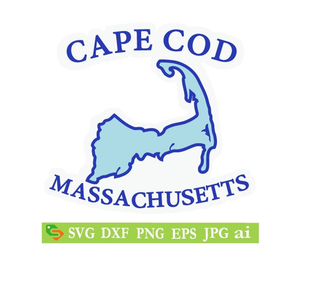 Cape Cod Mass Cut File, Silhouette,cricut, Jpeg,svg, Eps, Dfx,png, Clip ...