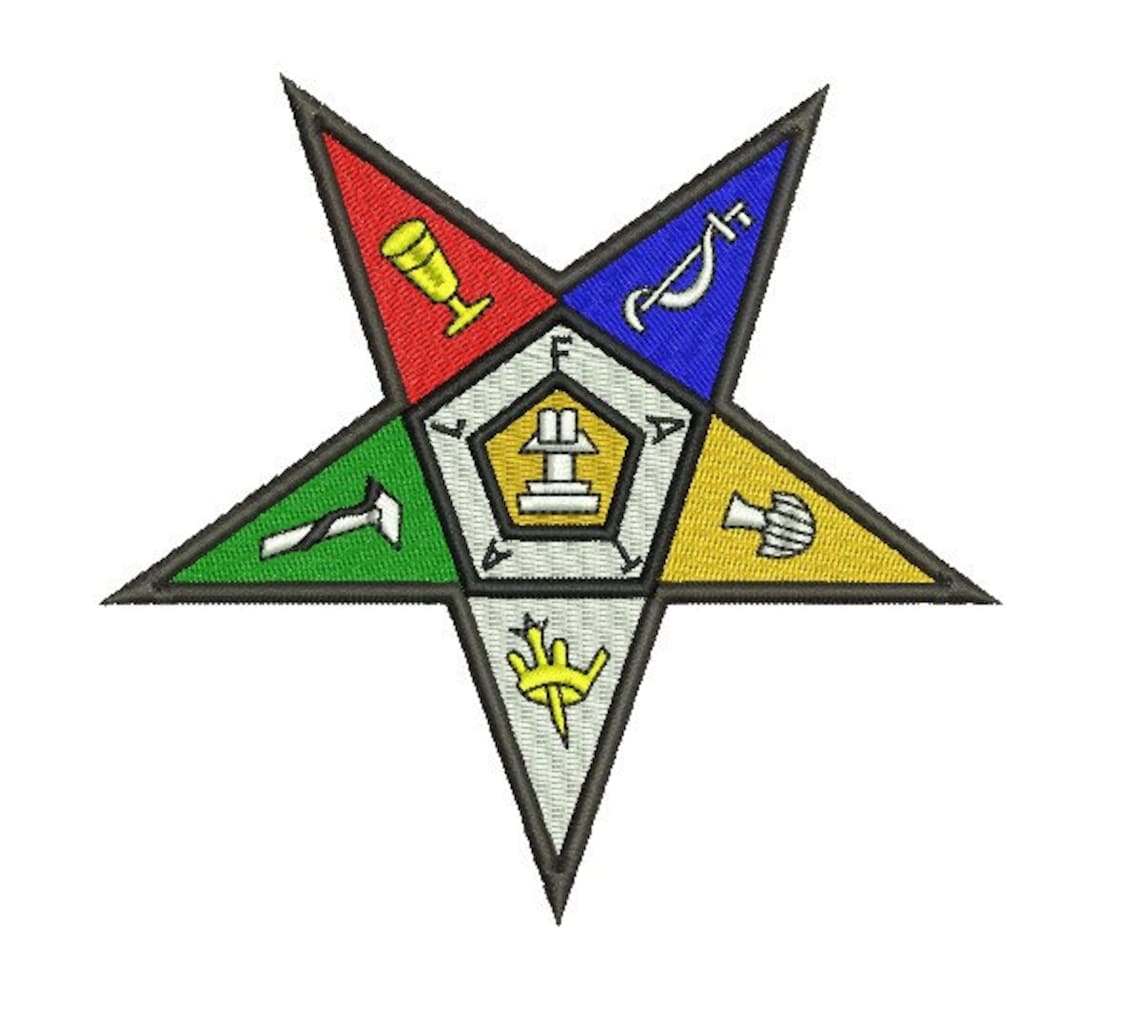 Order of the Eastern Star OES embroidery design | Etsy