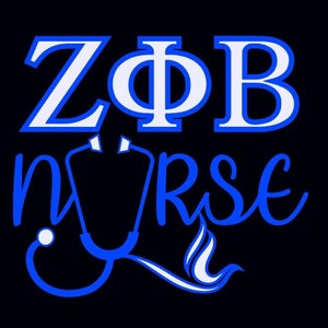 Zeta Phi Beta NURSE Cut File, Silhouette Cricut, Jpeg,svg, Dfx, Eps ...