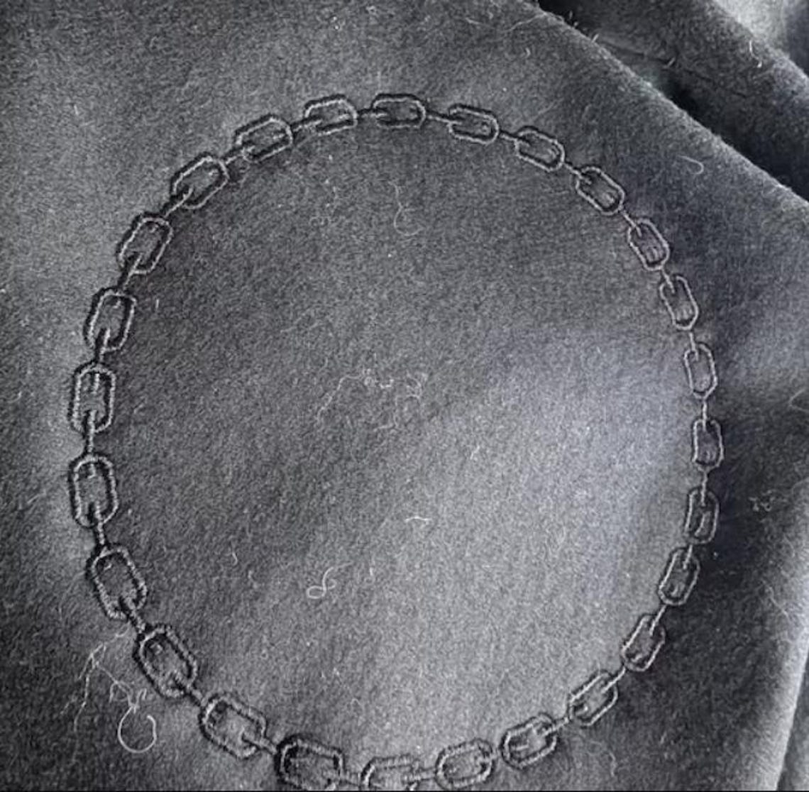 Chain Link Circle Frame Machine Embroidery Design Files - Etsy