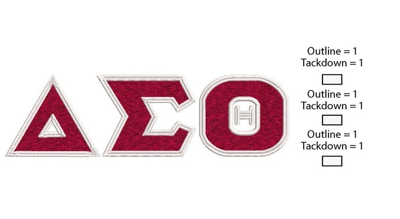 Delta Sigma Theta Applique Embroidery Design - Etsy