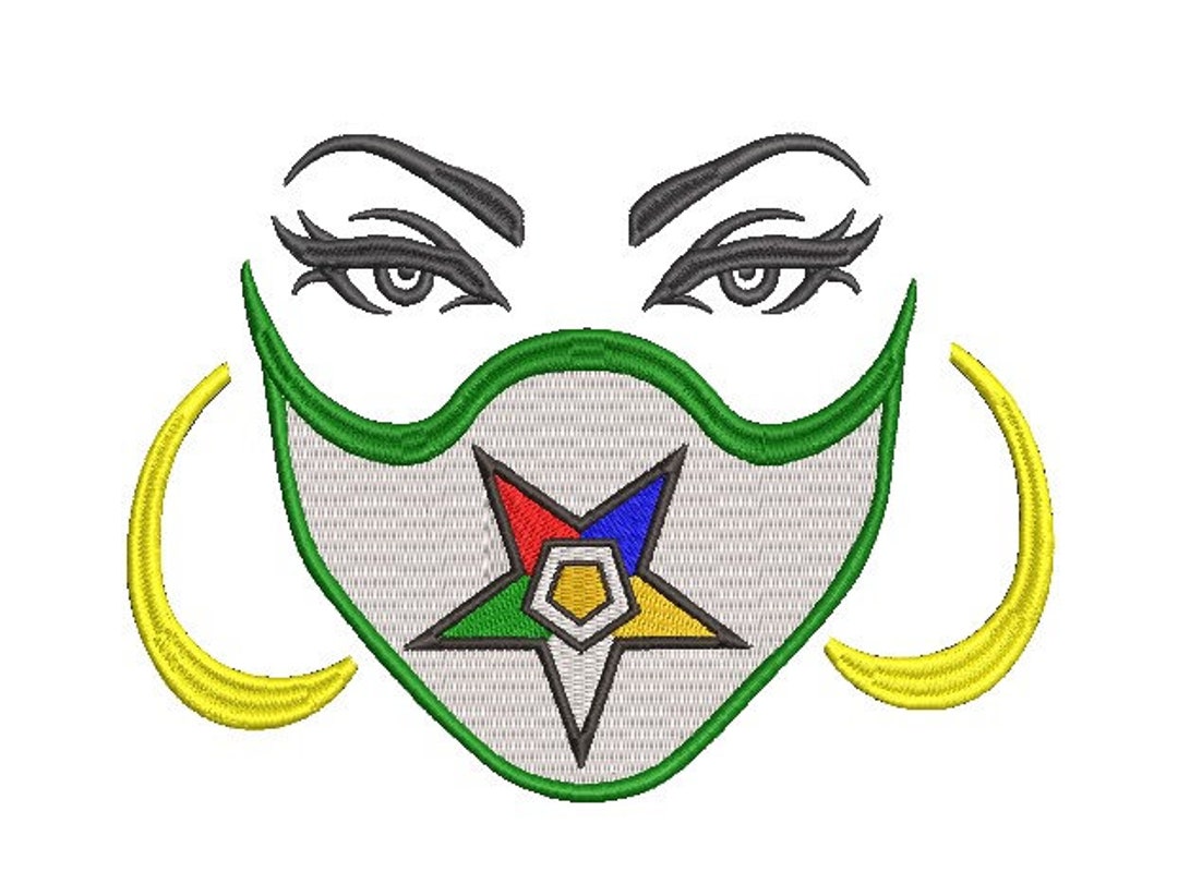 OES Order of the Eastern Star Masked Lady Embroidery Design - Etsy