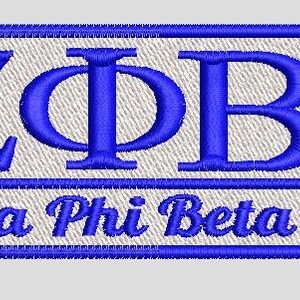 Zeta Phi Beta Filled Rectangle Machine Embroidery Design File - Etsy