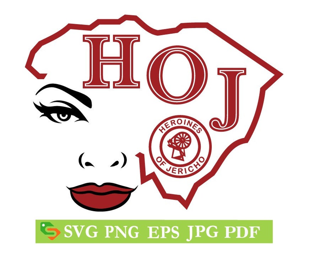 HOJ Heroines of Jericho Lady South Carolina Cut File, Silhouette,cricut, Jpeg,svg, Eps, Png ...