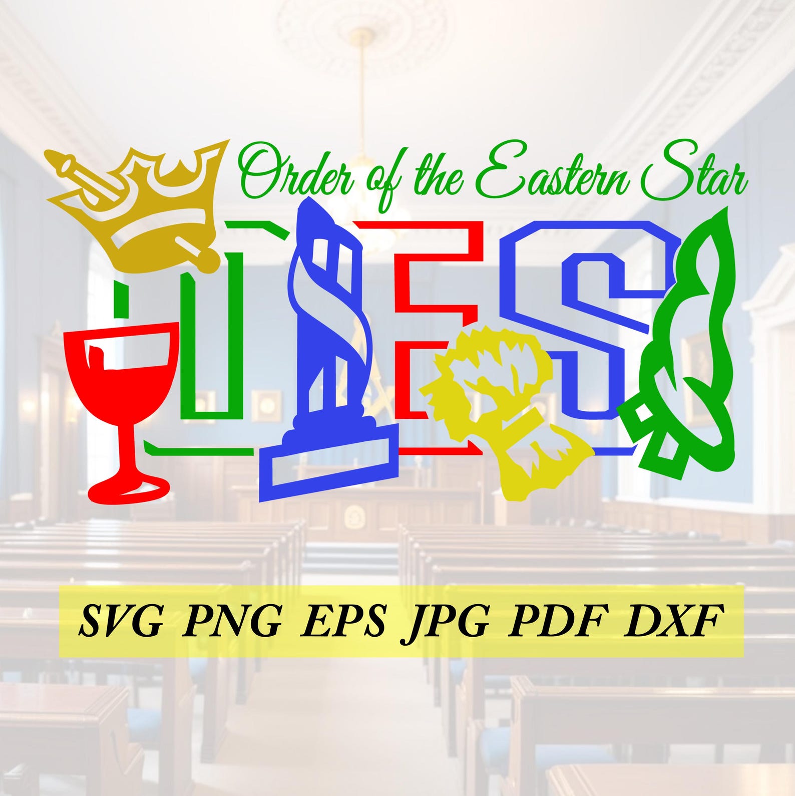 Order of the Eastern Star, Cut File, Cricut, Jpeg,dfx,svg, Eps, Png ...
