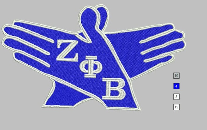Zeta Phi Beta Hand Sign Embroidery Design - Etsy