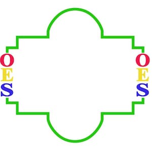 Order of the Eastern Star OES Frame Cut File, Silhouette Cricut, Jpeg ...