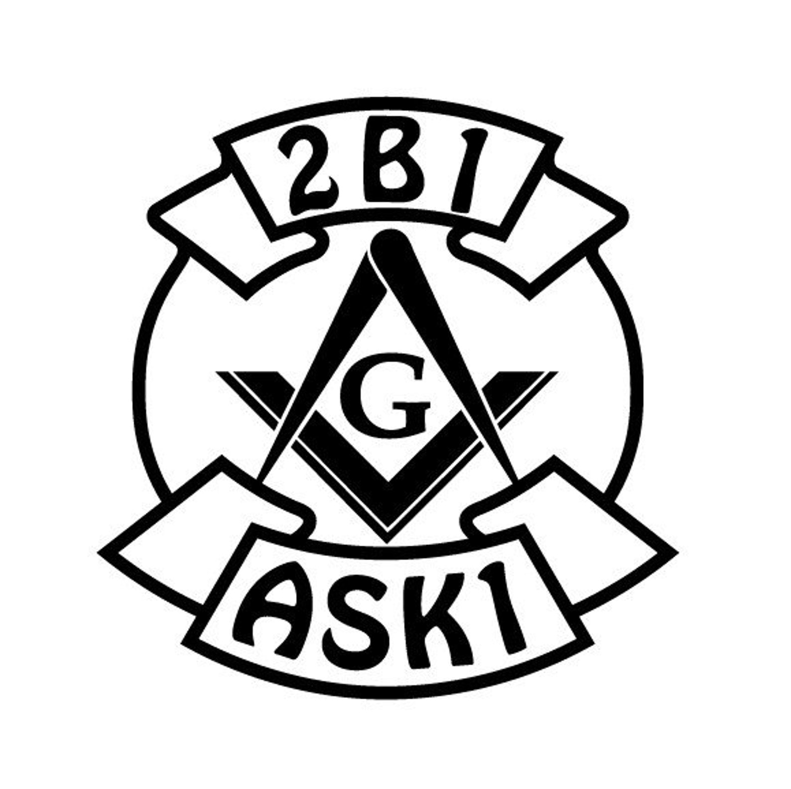 2b1ask1 Freemason Cut File, Silhouette,cricut, Jpeg,svg, Eps, Png, Clip ...