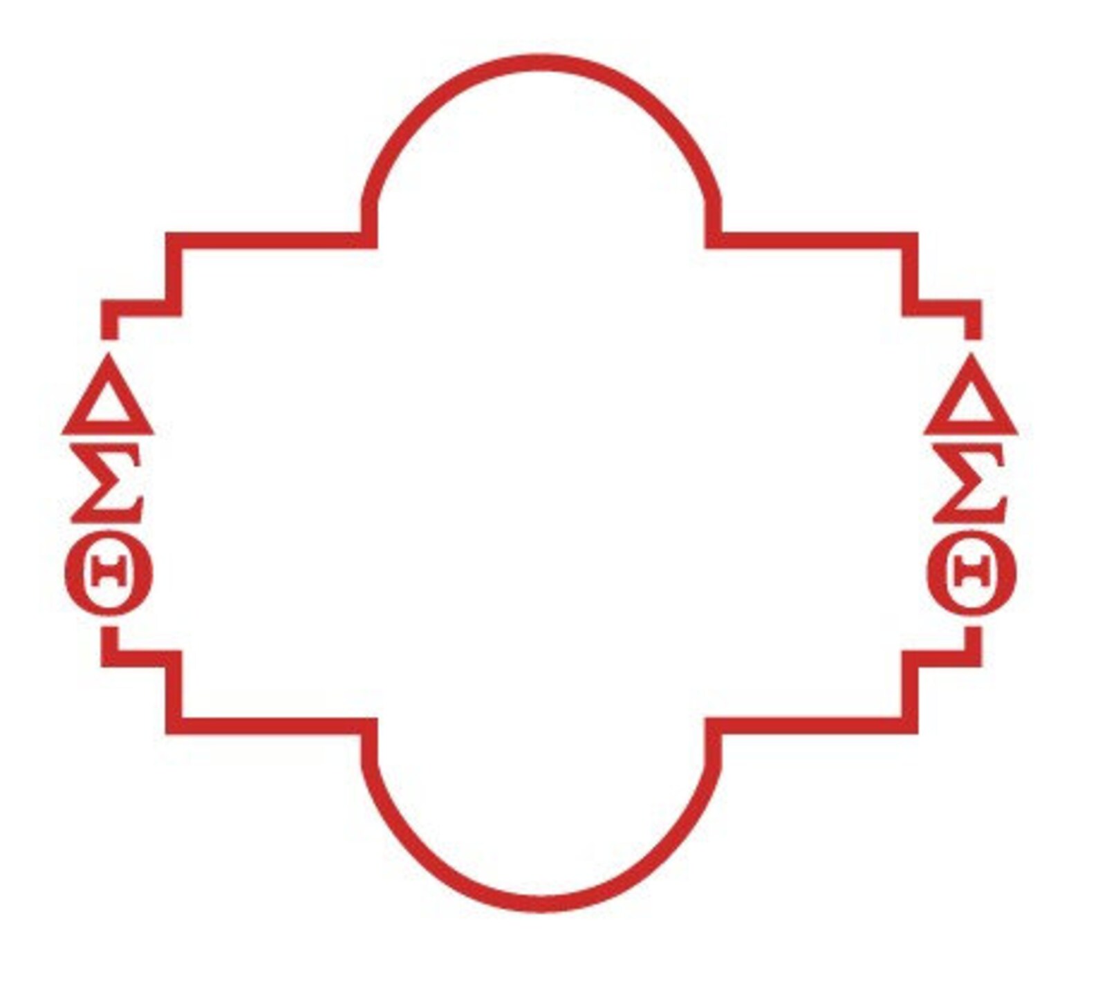 Delta Sigma Theta Outline Frame Cut File Silhouettecricut - Etsy