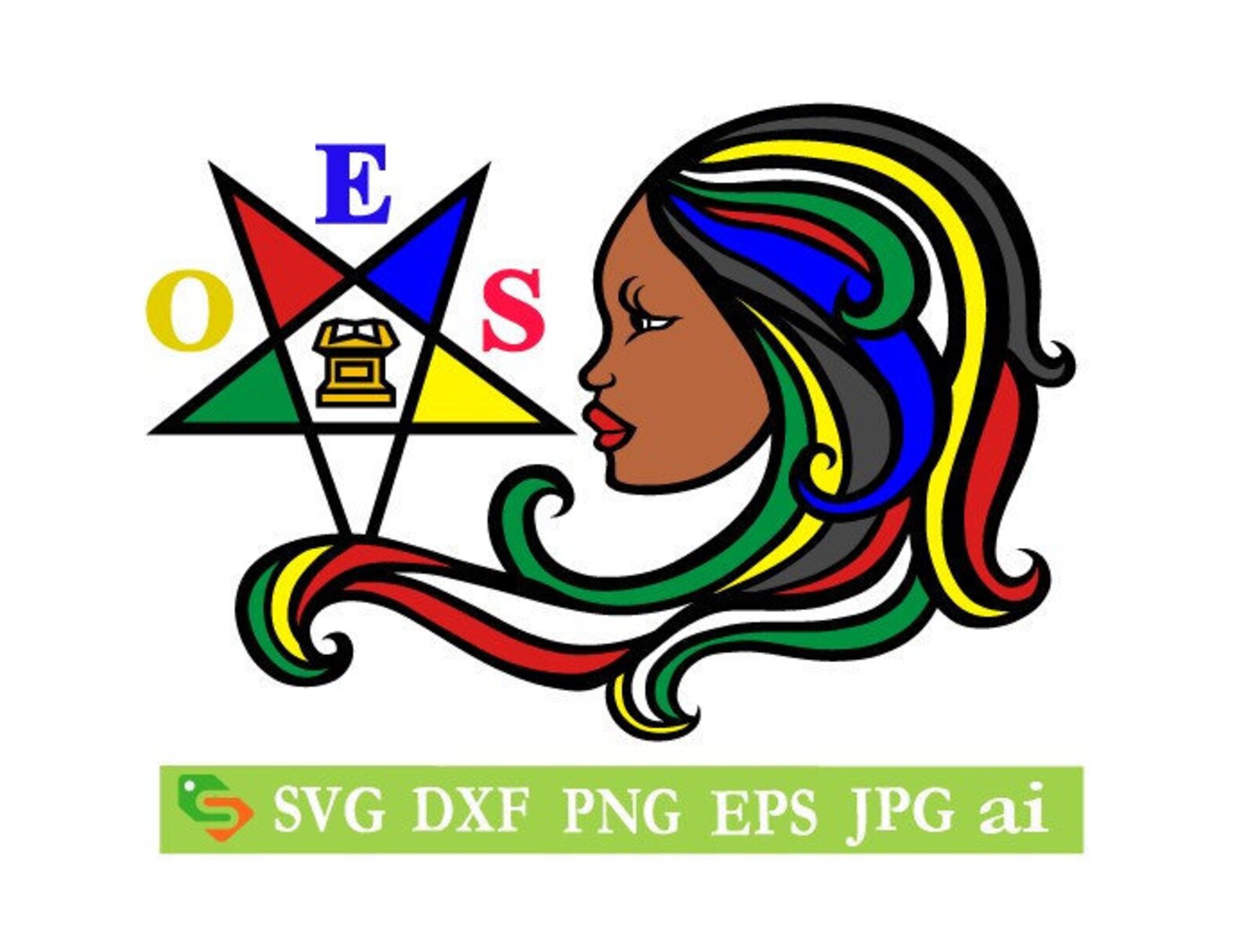 Lady OES Order of the Eastern Starcut File - Etsy