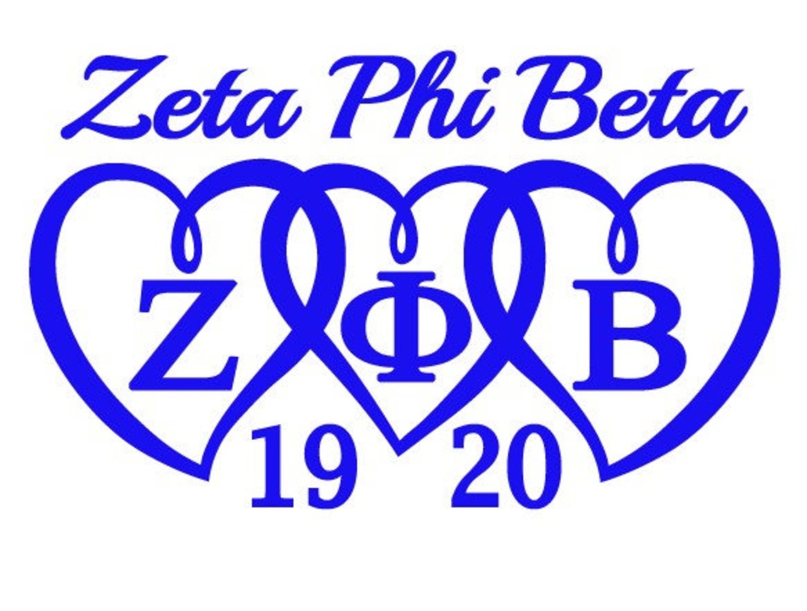 Zeta Phi Beta Hearts Cut File Silhouettecricut Jpegsvg - Etsy