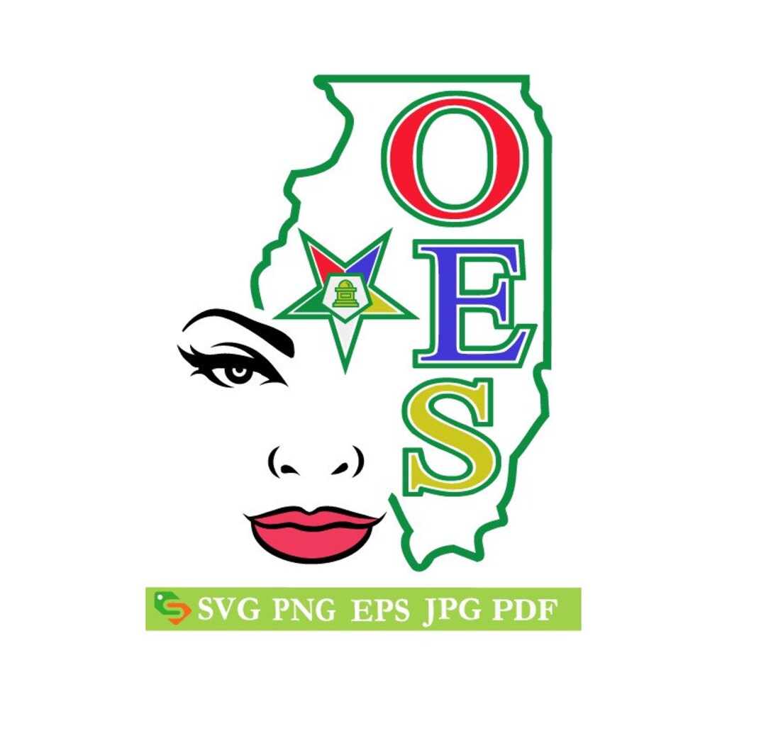 OES Order of the Eastern Star Lady Illinois Cut File, Silhouette Cricut ...