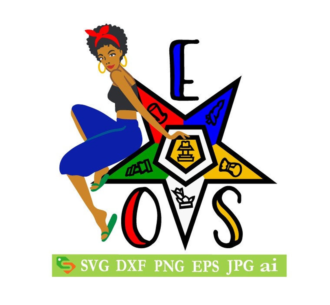 OES Girl Order of the Eastern Star Cut File Silhouette | Etsy