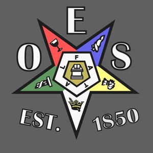Order of the Eastern Star OES EST. 1860 Cut File, Silhouette Cricut ...