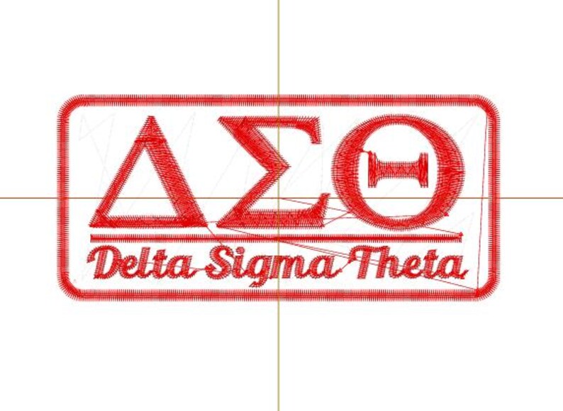 Delta Sigma Theta Filled Rectangle Machine Embroidery Files - Etsy