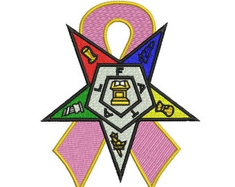 OES Order of the Eastern Star Flowers Embroidery Design | Etsy