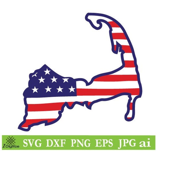 Cape Cod Svg Art Map - Etsy