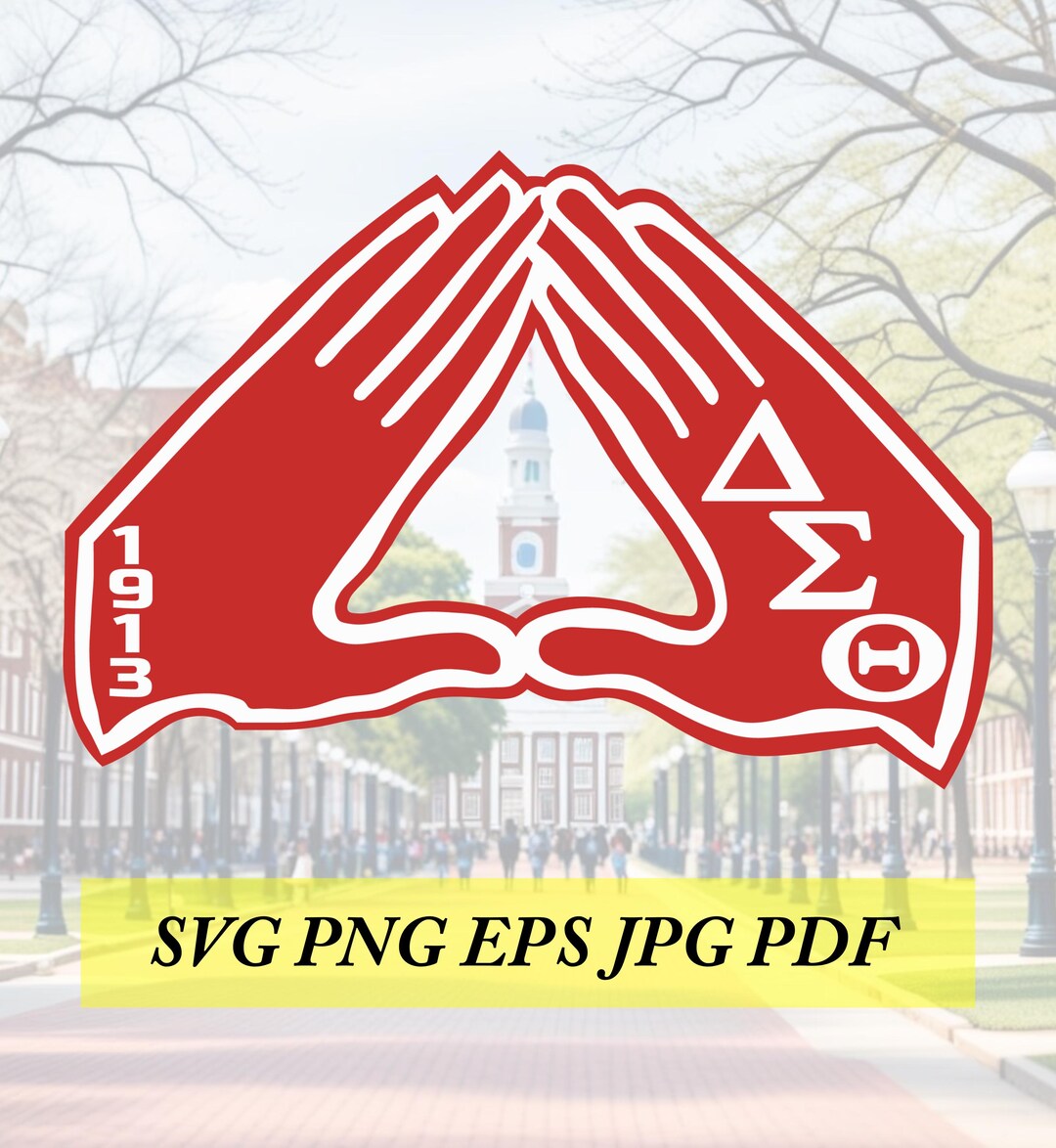 Delta Sigma Theta AEO 1913 Hand Sign Cut File, Silhouette,cricut, Jpeg ...