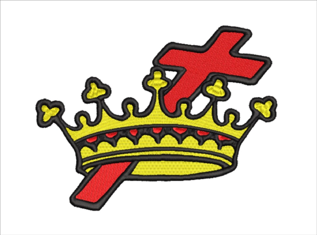 Cyrene Crusaders Crown and Cross Machine Embroidery Design Files - Etsy