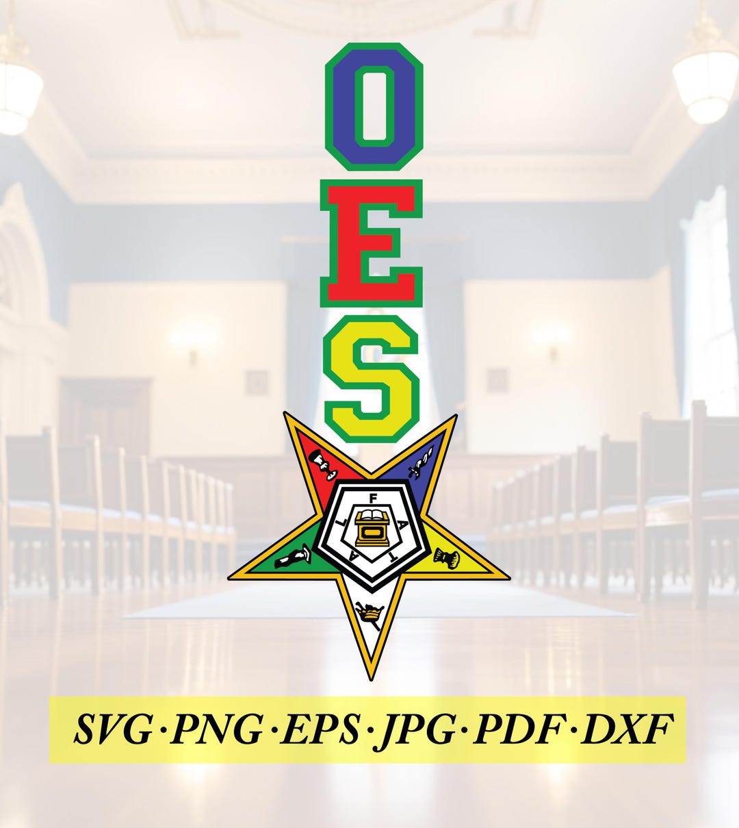 OES Order of the Eastern Star Vertical Cut File, Silhouette Cricut ...