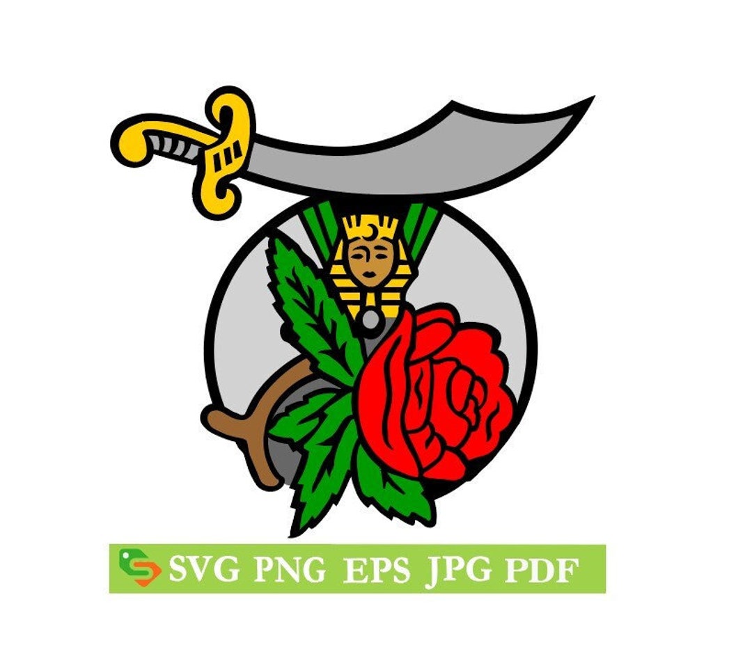 Shriner Flower Masonic Cut File, Silhouette,cricut, Jpeg, Svg,dfx, Eps ...