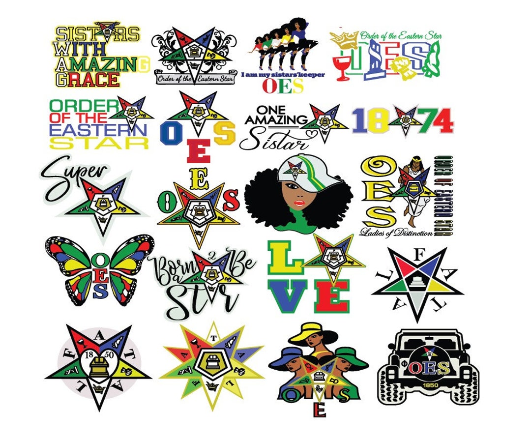 OES Order of the Eastern Star SVG Design Bundle (digital Download) - Etsy