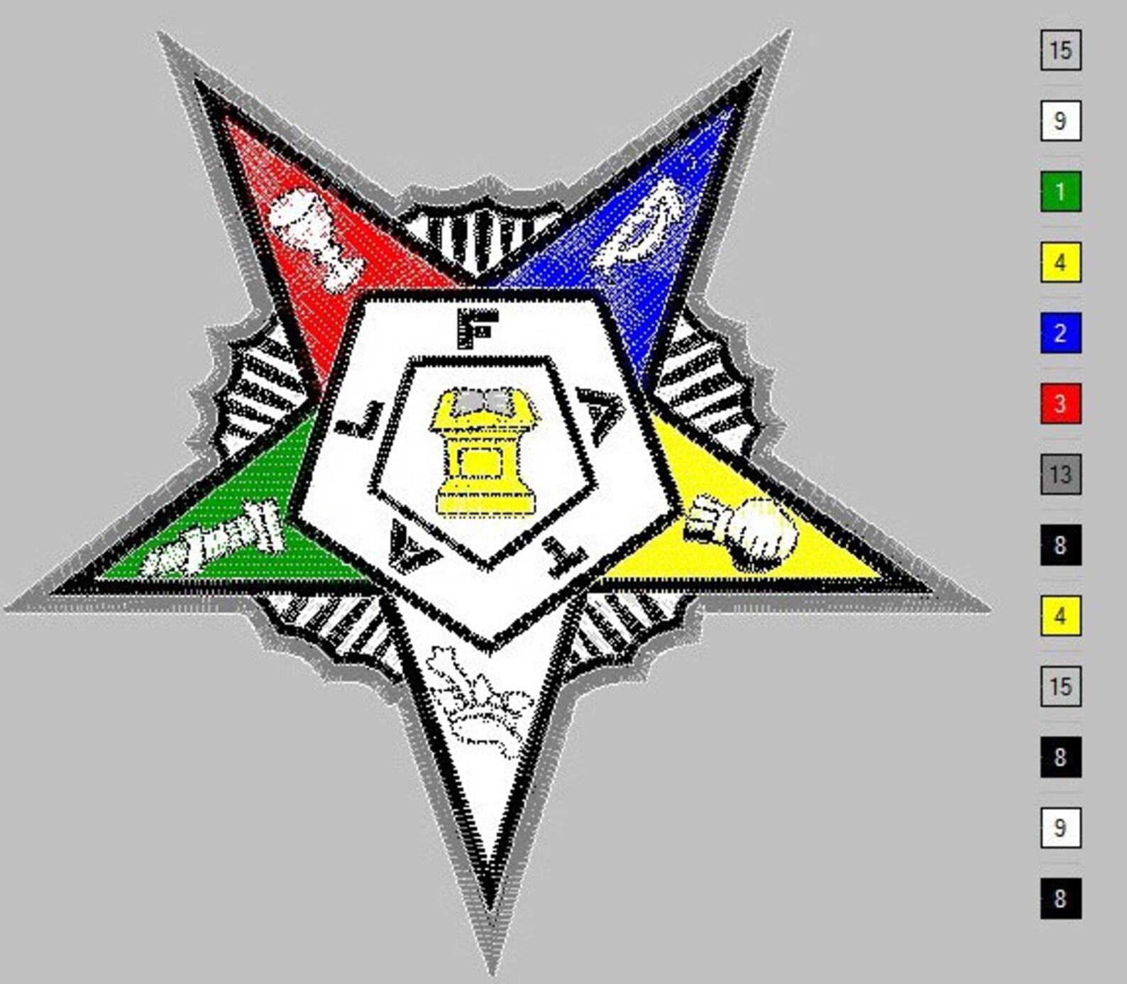 Order of the Eastern Star Embroidery Design - Etsy