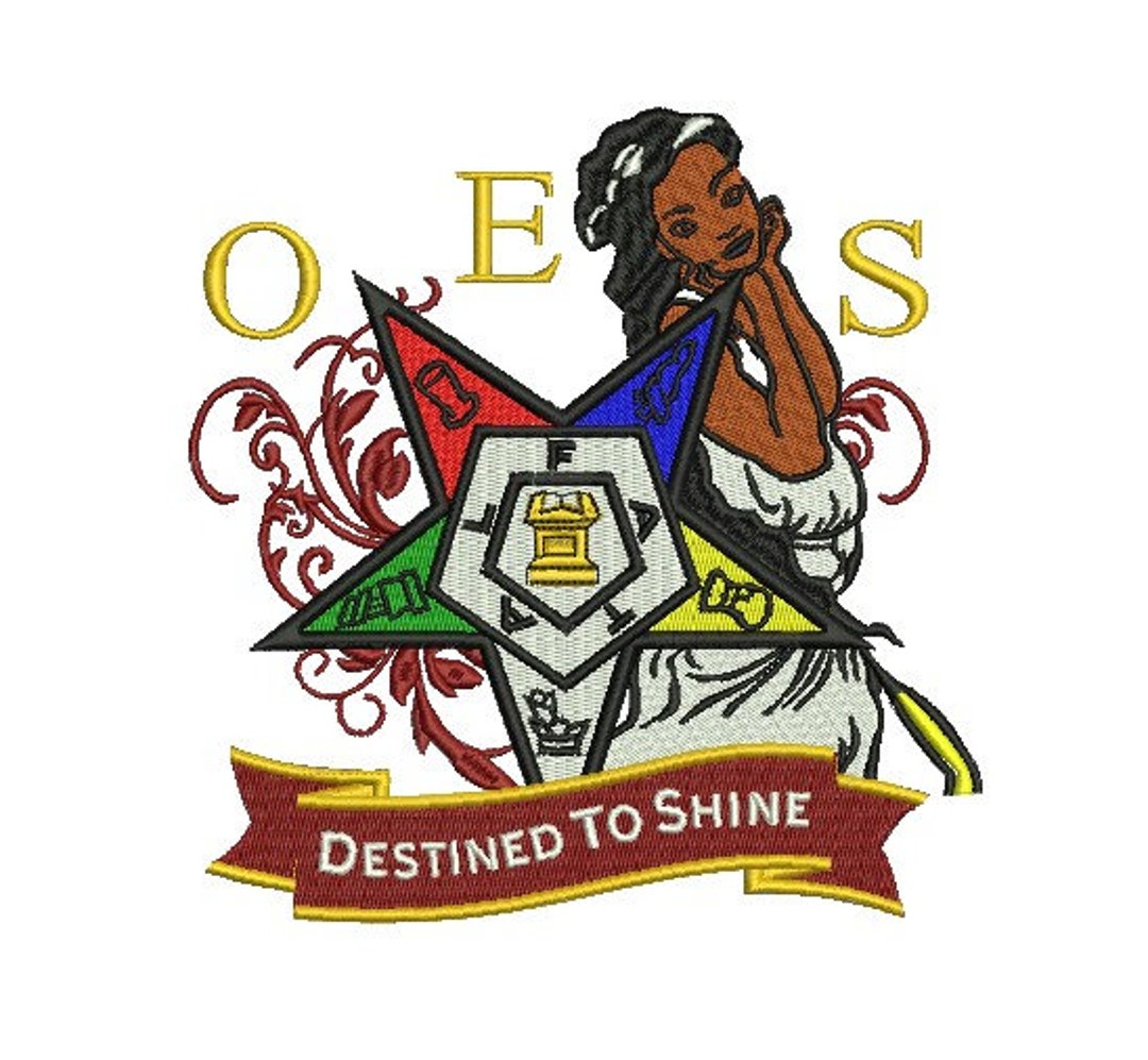 OES Order of the Eastern Star Destined to Shine Embroidery Design - Etsy