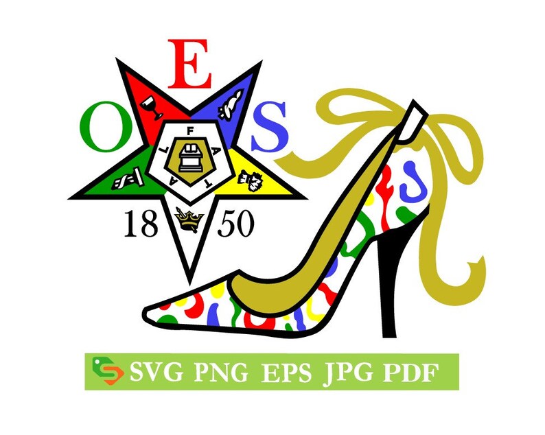 OES Order of the Eastern Star Puzzle Shoe Cut File, Silhouette Cricut ...