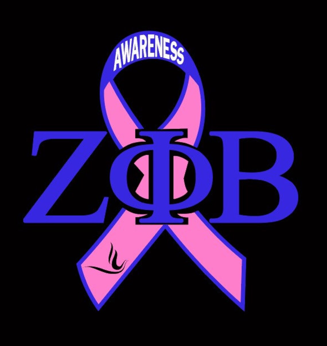 Zeta Phi Beta Breast Cancer Awareness Cut File, Silhouette,cricut, Jpeg ...