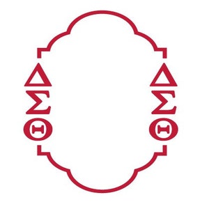Delta Sigma Theta BORDER Cut File, Silhouette,cricut, Jpeg, Svg,dfx ...