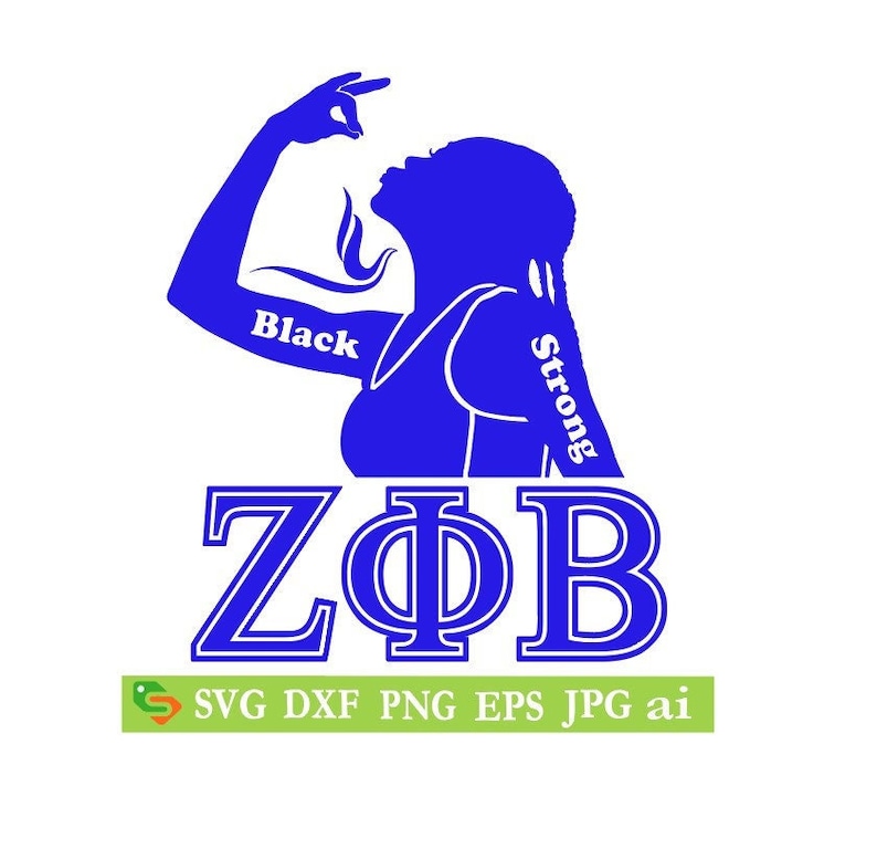 Zeta Phi Beta Black Strong Woman Cut File Silhouettecricut - Etsy