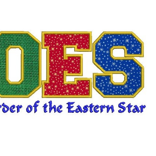 OES Grand Chapter Digitized Filled Machine Embroidery Design - Etsy