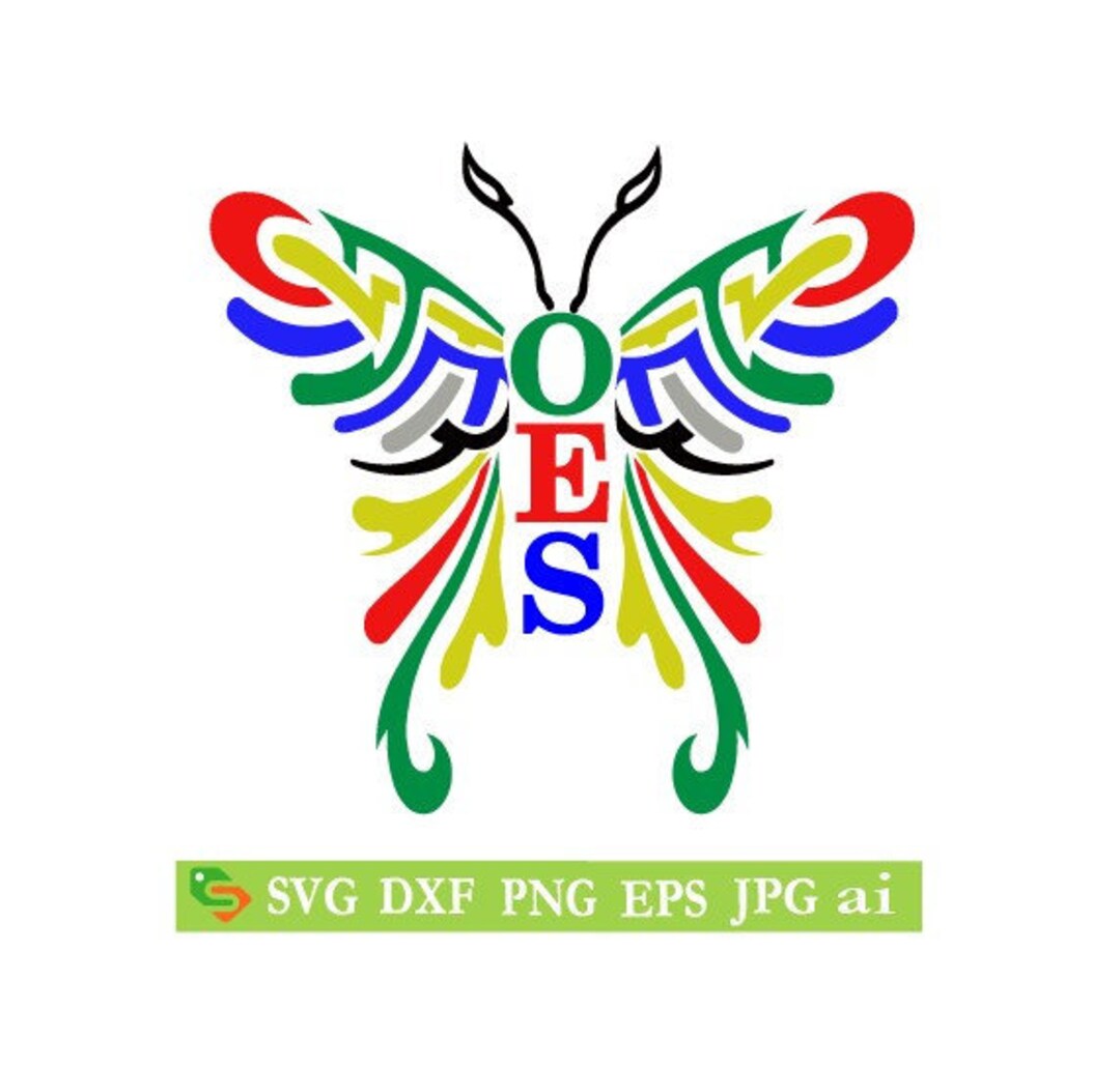 OES Butterfly, Order of the Eastern Star, Cut File, Silhouette Cricut ...