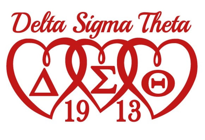 Delta Sigma Theta Hearts Cut File, Silhouette,cricut, Jpeg, Svg,dfx ...