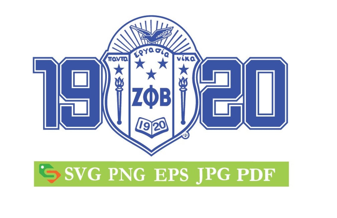 Zeta Phi Beta 1920 Shield Cut File, Silhouette,cricut, Jpeg, Svg,dfx ...