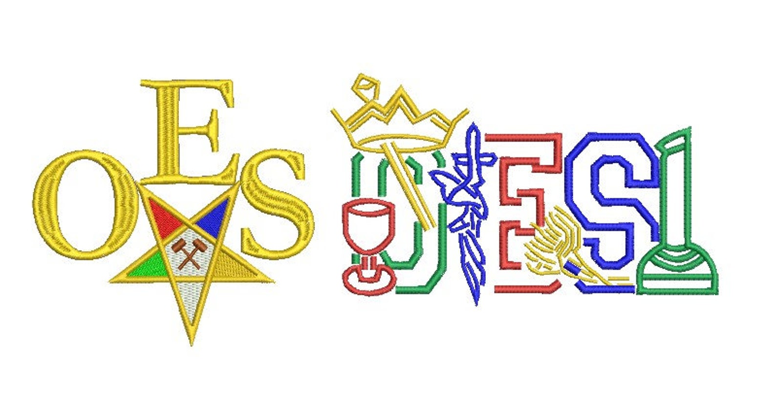 OES Order of the Eastern Star Machine Embroidery Pack - Etsy