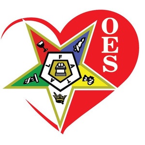 OES Order of the Eastern Star Heart Cut File, Silhouette Cricut, Jpeg ...