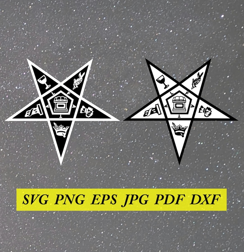 Order of Eastern Star SVG: Two-color Cut File (digital Download) - Etsy