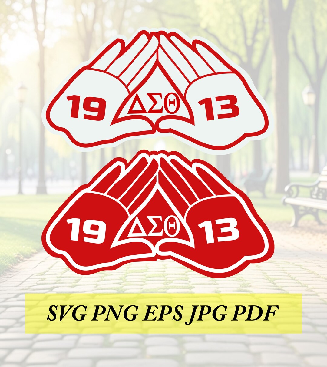 Delta Sigma Theta DST Hand Sign Cut File, Silhouette,cricut, Jpeg, Svg ...