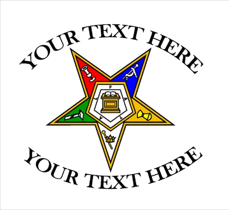 OES Order of the Eastern Star FATAL Custom Text Emblem- Silhouette ...