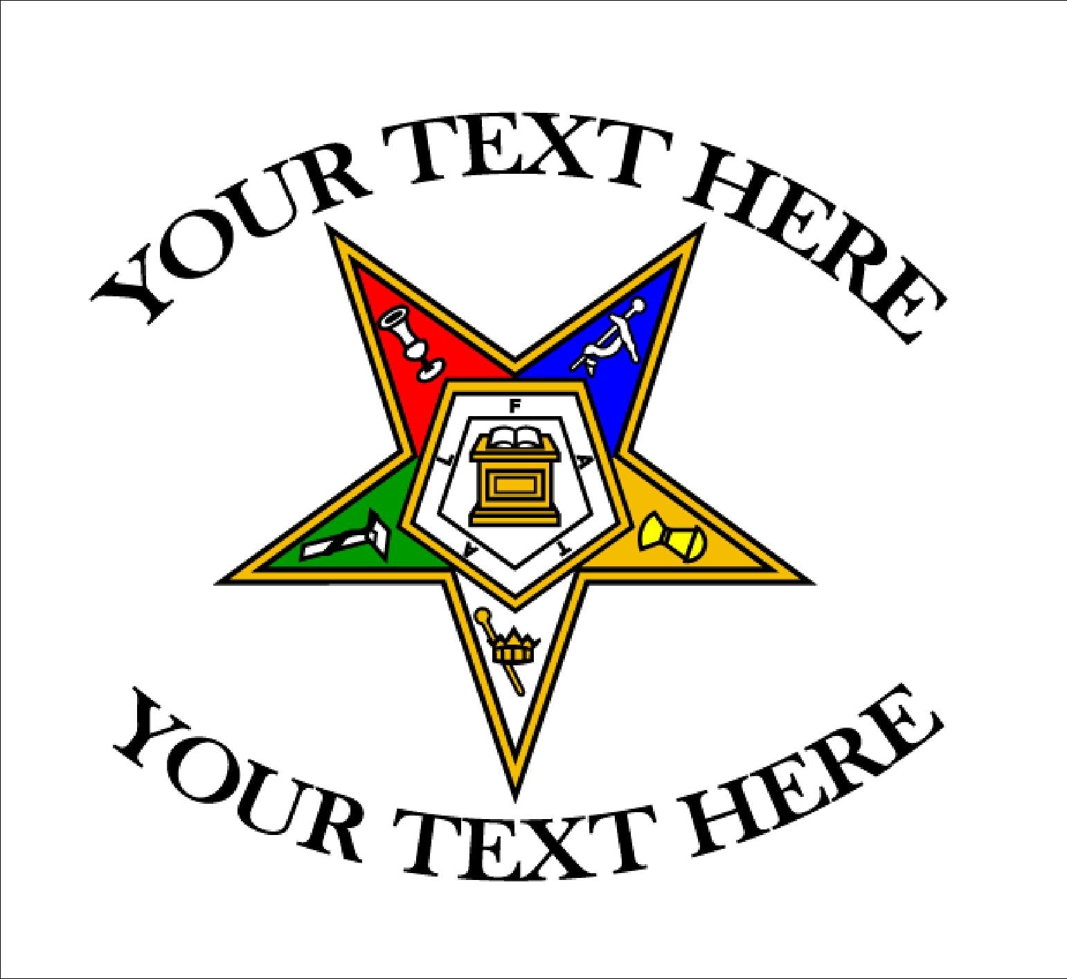 OES Order of the Eastern Star FATAL Custom Text Emblem- Silhouette ...